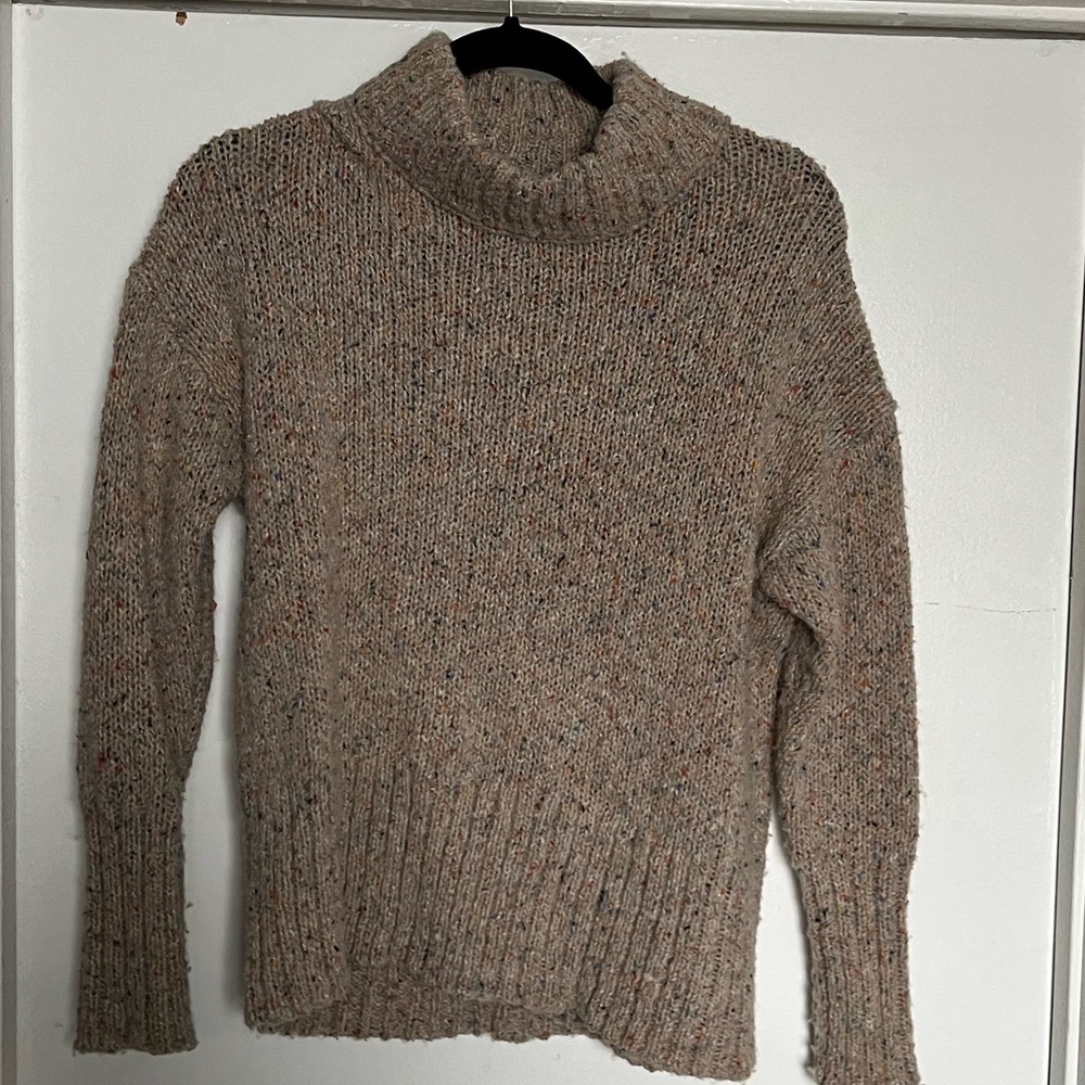 Beautiful Chunky Knit Cream Wool Sweater With Colorfu… - Gem